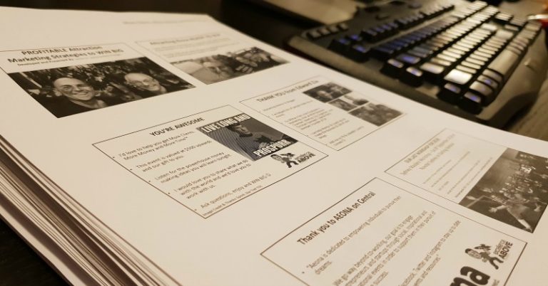 Always give Printed HANDOUTS at your Events | The Edward Files